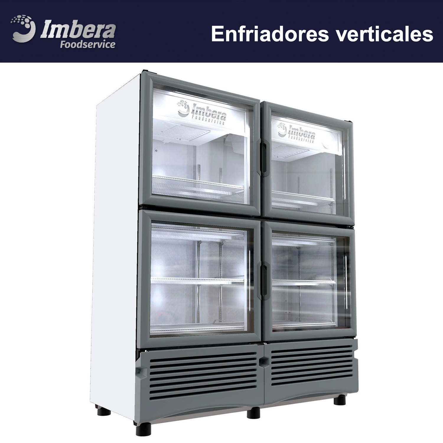 Enfriador vertical VRQ35 4 puertas de cristal | Imbera Foodservice